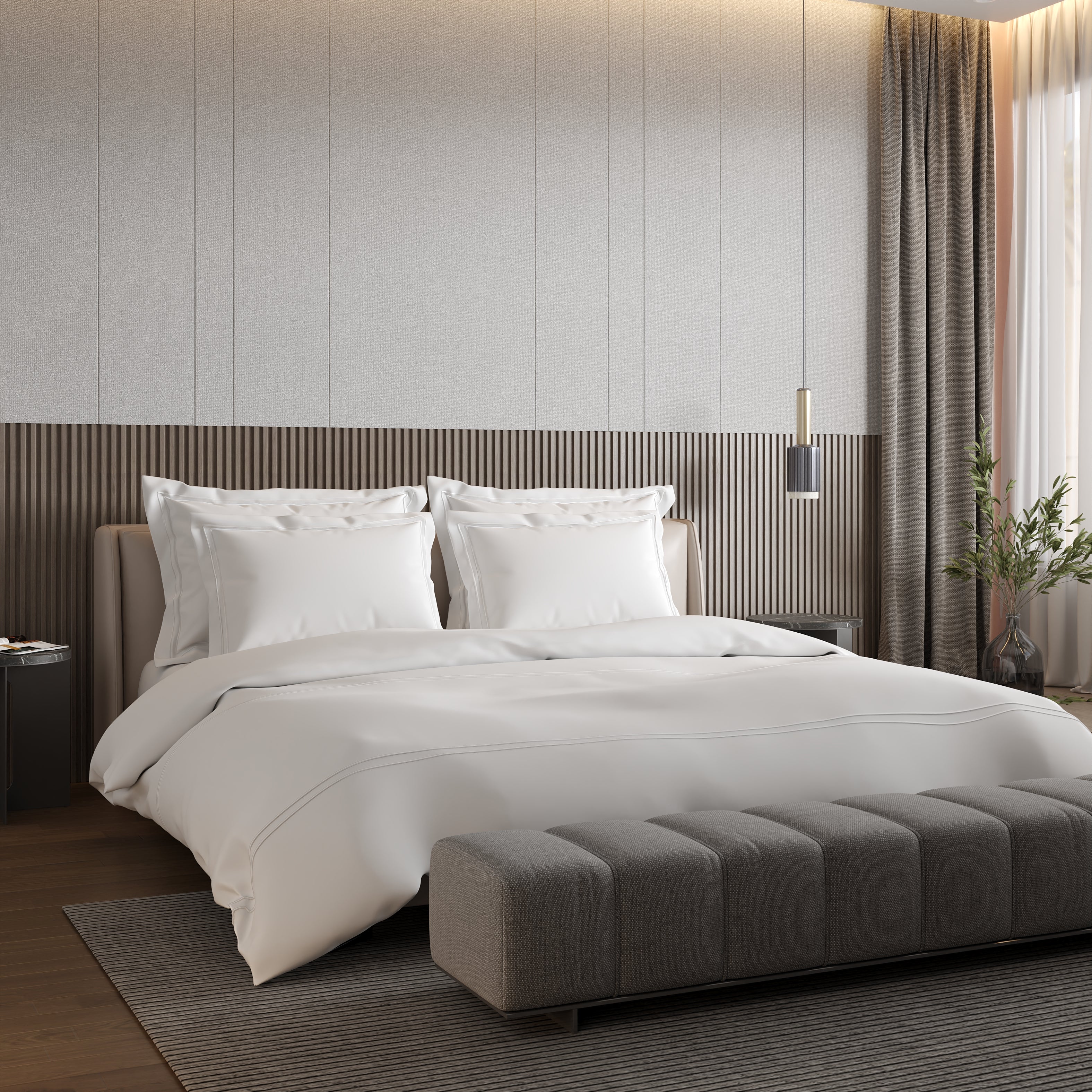 Merrow Border Pillow Case Pair - Velouté - 1000 Thread Count – AA Living